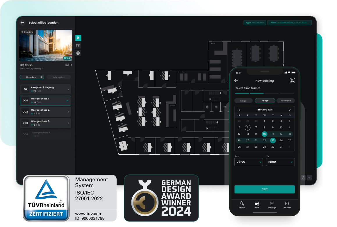 Desk Sharing Software für hybride Teams | Flexopus